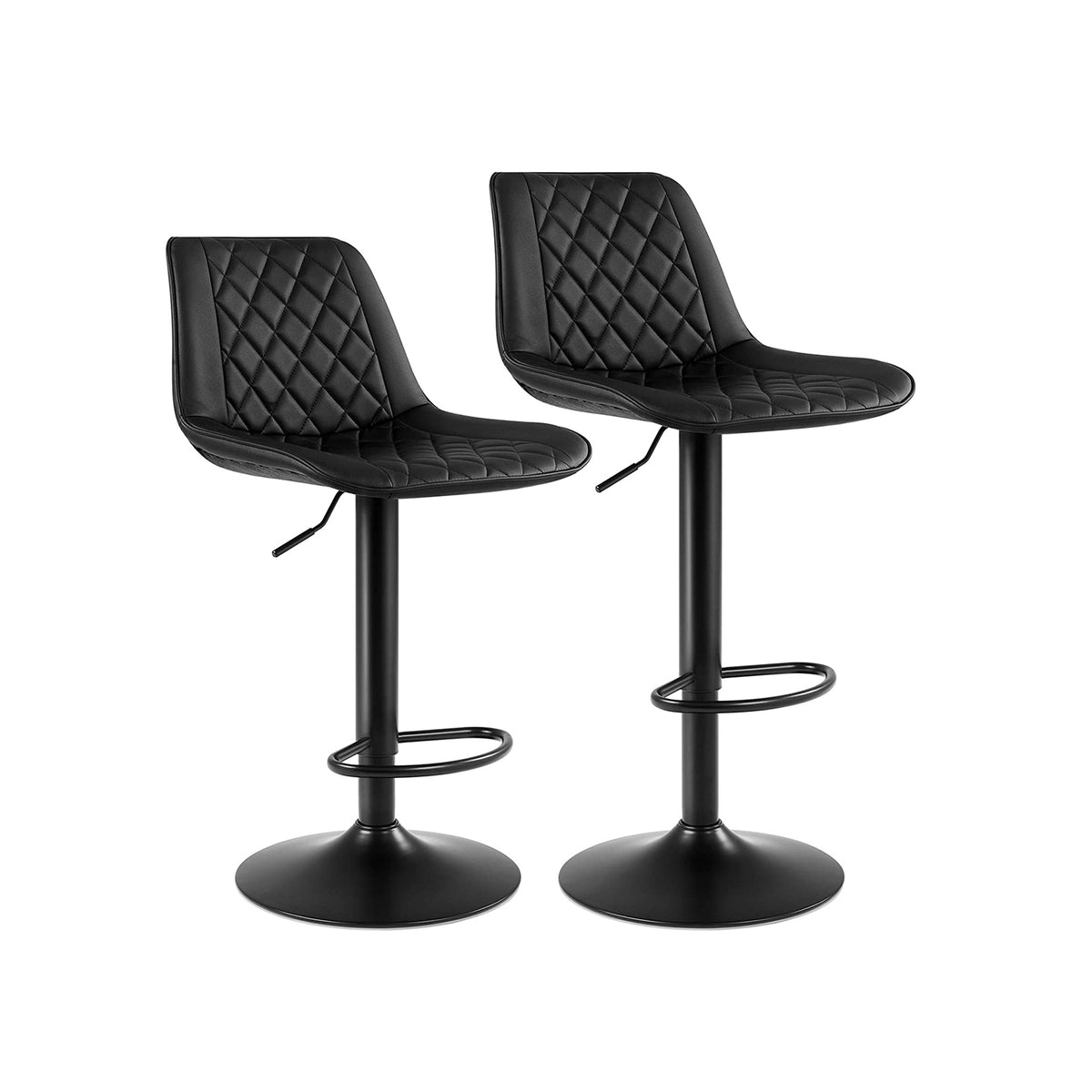 Barhocker Schwarz Höhenverstellbar 2er Set | Kaufen bei SONGMICS